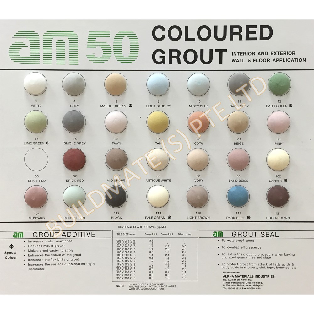Coloured Grout - AM50 - Buildmate